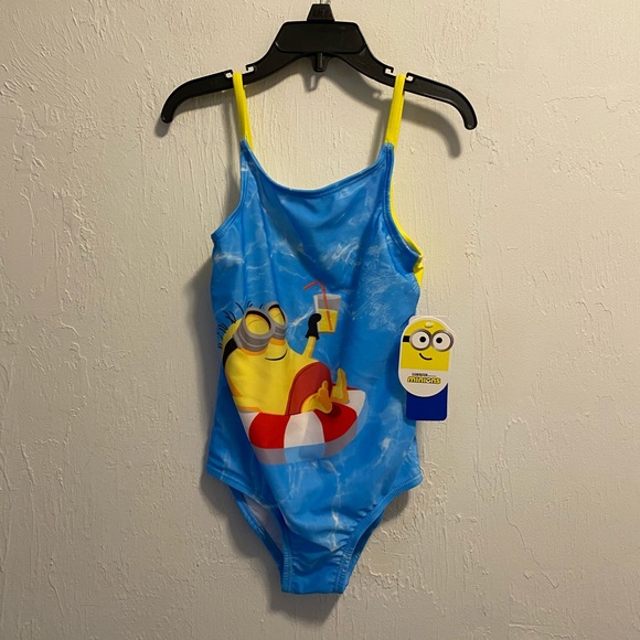 Swim | Girls Minions One Piece Bathing Suit Size 56 | Poshmark